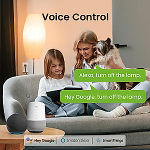 GHome Smart Mini Smart Plug, WiFi Plug Outlet Timer Smart Socket Works with Alexa and Google Home, APP Control, No Hub Required, ETL FCC Listed, 2.4GHz WiFi Only