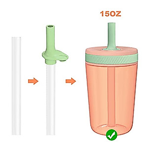 Replacement Straws Compatible with Zak 15 oz Tumbler Cup-Zak Kids Water Bottle Straw Replacement-Accessories Set Include 4 BPA-FREE Straws and 1 Straw Cleaning Brush and 1 Silicone Boot(15OZ)