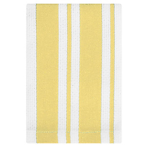 MU Kitchen Cotton Stripe Dish Cloth, 13 by 13-Inches, Set of 2, Daffodil