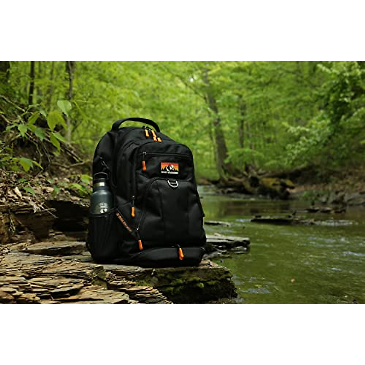 Brave Wilderness Durable Outdoor Capable Backpack made with a Ballistic Nylon Shell and Six Pockets by Coyote Peterson (Black)