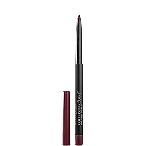 Maybelline Color Sensational Shaping Lip Liner with Self-Sharpening Tip, Plum Passion, Wine Plum, 1 Count