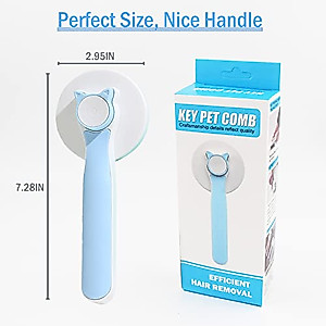 Yintoper Cat Brush with Release Button, Self Cleaning Slicker Brush for Shedding Grooming or Massage, Cat Brush for Indoor Cats Removes Loose Fur, Dog Brush for Short or Long Hair Dogs, Cats, Rabbits