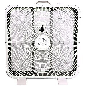 AIR FORT 20" Inch Glow In The Dark Box Fan - 3 Settings, Carry Handle, 90 inch cord