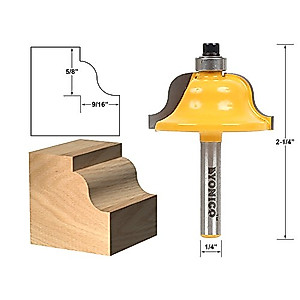YONICO Roman Ogee Router Bits Edge Forming 9/16-Inch 1/4-Inch Shank 13184q