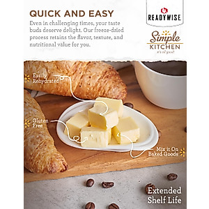 READYWISE - Simple Kitchen, Butter Powder, 204 Servings, Long Term Food Supply, Canned Butter, Baking Supplies, Survival Food, Camping Meals, 10 Can Powdered Butter, Dry Butter for Pantry