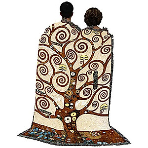 Pure Country Weavers Stoclet Frieze Blanket by Tree of Life - Gustav Klimt - Fine Art Gift Tapestry Throw Woven from Cotton - Made in The USA (72x54)