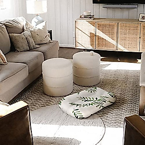 oenbopo Baby Lounger Cover for Newborn Girls and Boys, Washable Soft Lounger Pillow Case for Babies, Snug Removable Slipcover Fit for 29 x 17 x 5 Infant Floor Seat Lounger (Green Leaves)