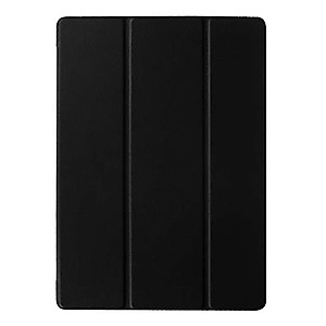 for Microsoft Surface 3 1645 1657 10.8 inch Tablet PC Smart Cover, Ultra Slim Folio Stand with Sleep/Wake Up Function Leather Case for Surface3 10.8" (1-Black)