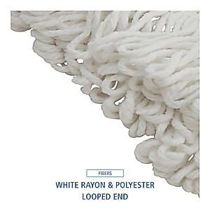 Boardwalk BWK824R 24 oz. Lie-Flat Rayon Fiber Mop Head - White (12/Carton)