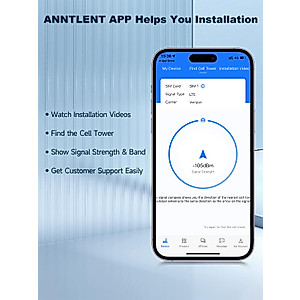 Cell Phone Booster for All Carriers | Smart Screen & APP Help Install | Up to 5,000 sq ft | Boosts 5G 4G LTE Signal on Band 2,4,5,12,13 and 17 for Verizon, AT&T, T-Mobile & More | FCC Approved