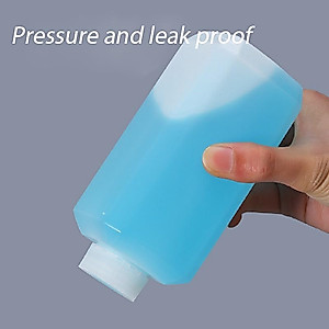 ASEVAT 2oz Plastic Lab Chemical Reagent Bottles, Square Sample Storage Container, Chemical Container Bottle with Inner Ring Cover, Narrow Mouth Sample Sealing Storage Bottles (5 Pcs)