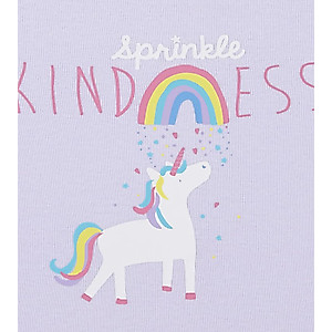 The Children's Place 2 Pack Baby Toddler Girls Snug Fit Cotton Mixed 2 Piece Pajama Sets, Unicorn Dino 2-Pack, 4T