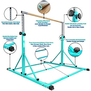 MARFULA Gymnastic Bar for Kids and Teenage Ages 3-20, 350 lbs Weight Capacity, Gymnastic Kip Bar Horizontal Bar for Gymnast, Gymnastic Training Equipment for Home and Gymnastic Center Use