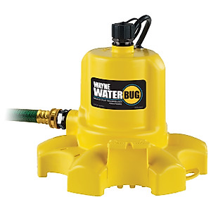 WAYNE WaterBUG 1/6 HP 1350 GPH Submersible Multi-Flo Technology-Water Removal and Transfer Pump, No Size, Yellow