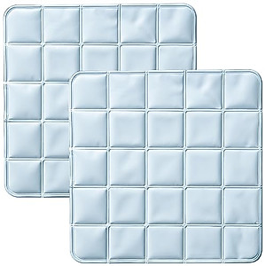 eYourlife2012 2 Pack Dog Cooling Mat Pet Self Cooling Pad Blanket Summer Dog Kennel Pet Ice Pad Sleeping Cool Mat Cooling Gel Pad for Dogs Cats Sleeping Mat Dirt-Resistant Cool Feeling Ice Nest