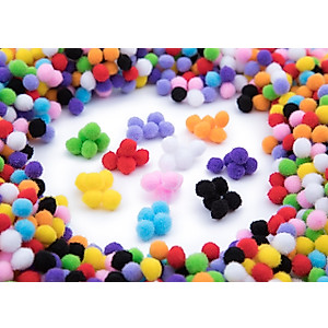 · TIN ROOF · CRAFTS Giant Arts and Crafts Supplies for Kids - Kit for Toddlers Age 4 5 6 7 8 9 – D.I.Y Crafting Collage – Loads of Supplies – Pipe Cleaners - Bag Rainbow Colored Small Pompoms 3/8"
