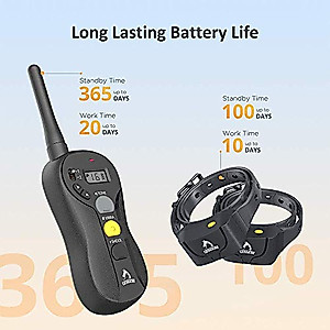 Patpet Dog Training Collar with Remote - Shock Collar for Large Dogs, IPX7 Waterproof Training Collar with Beep, Vibration, Shock Modes