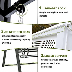 HSHBDDM Patio Swing Chair Outdoor Patio Swing Chairs Outdoor Porch Swing Outdoor Swing Chairs Waterproof and Sun-Proof for Patio Garden Poolside Yard White