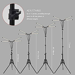 LED Plant Grow Light with Stand,WTINTELL LED Grow Light Full Spectrum for Indoor Plants,10 Dimmable Levels,3 Modes Timing,Tripod Adjustable 15-72 inch.