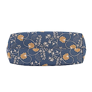 Signare Tapestry Shoulder Bag for Woman Travel or Work Tote Bags for Women In Jane Austen Blue Design|COLL-AUST