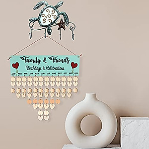 Garneck Rustic Iron Wall Hooks Key Rack Holder Metal Sea Turtle Wall Sculpture Nautical Coastal Wall Hanger Robe Hooks Clothes Hat Coat Towel Hooks for Bedroom Bathroom Kitchen