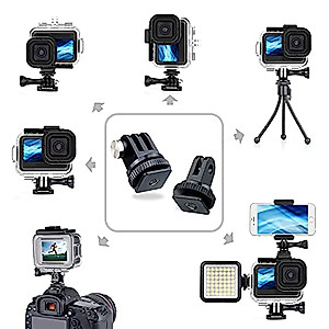 YALLSAME Waterproof Case Dive Housing for GoPro Hero 11 10 9 Black Action Camera, Support Deepest 196 ft Underwater Pritective, Ideal for GoPro 11 10 9 Scuba Diving Snorkeling Underwater Photography