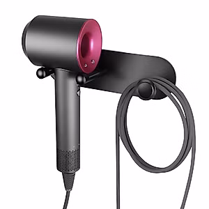 NALoRa Hair Dryer Holder Wall Mounted, Affordable Luxury Blow Dryer Holder for Bedroom, Salon, Hairdryer Holder for Bathroom, Self Adhesive Hair Dryer Holder, Widely Adaptable to 99% of Hair Dryers