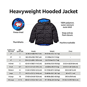 Amazon Essentials Men's Heavyweight Hooded Puffer Jacket, Blue Camo, X-Small