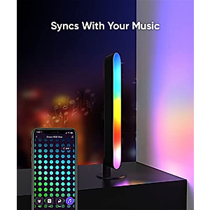 Smart LED Light Bars 2 PCS, Light Bar Dimmable Color Changing with Music Sync, Ambient Lighting Compatible with Alexa and Google Assistant, Gaming Lights with WiFi APP