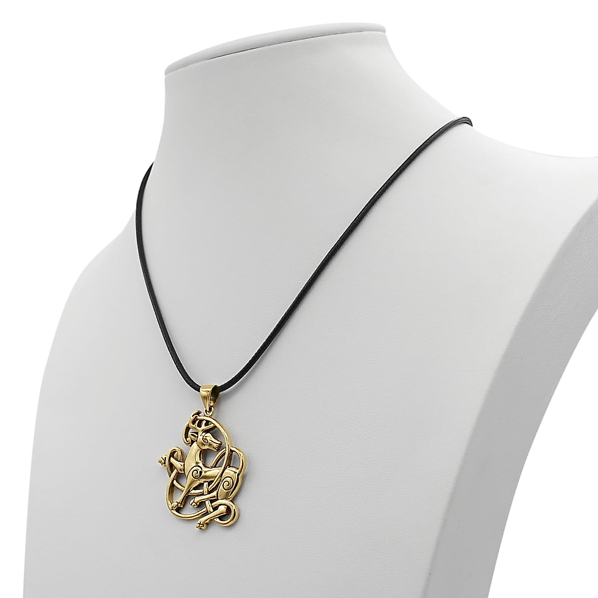 Bronze Stag Pendant - Celtic Deer Druid Jewelry for Men or Women