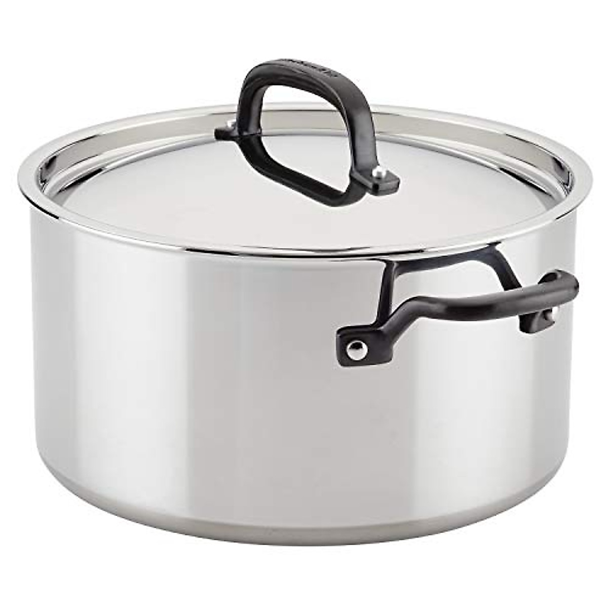 KitchenAid 5-Ply Clad Stainless Steel Cookware Pots and Pans Set, 10 Piece, Polished Stainless