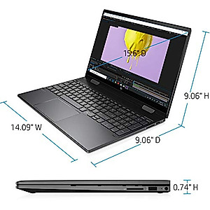 HP 15.6 inch Full HD Laptop, AMD 6-Cores Ryzen 5-5500, AMD Radeon Graphics, HP Fast Charge, Webcam, Thin&Portable, Windows 10 Home, Natural Silver (32GB + 1024GB SSD, R5-4500)