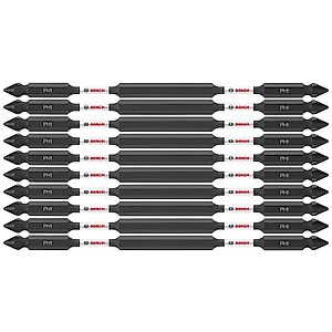BOSCH ITDEPH16B 10-Pack 6 In. Phillips #1 Impact Tough Double-Ended Screwdriving Bits