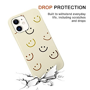 RUMDEY 2 Pack Happy Smiley Face for iPhone 13 Mini 5.4" Phone Case,Aesthetic Cute Smile Design Cases Soft Silicone Slim TPU Shockproof Protective Bumper Cover for Women Men Girls-Kawaii Smiles