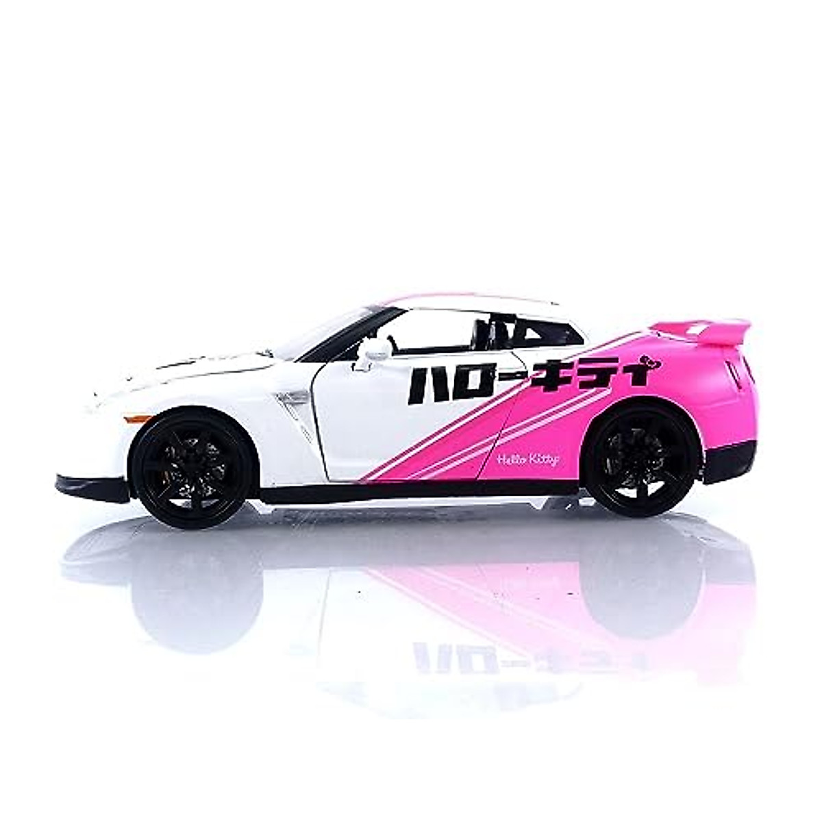 Jada Toys Toyko Speed 1:24 2009 Nissan GT-R R35 Die-cast Car & Hello Kitty Racing Figure, Toys for Kids and Adults