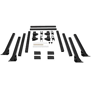 ECCPP Adjustable Van Ladder Rack Hightop 2 Bars Roof Rack fit for 96-18 for Chevy Express with Rain Gutters Heavy-Duty Steel Pickup Truck Ladder Rack 700Lb Universal Lumber Utility