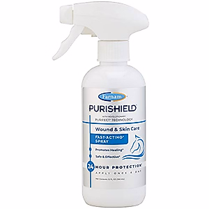 Farnam Purishield Horse Wound Care Fast Acting Spray, Cleans and Treats Wounds on Horses, Dogs, Cats & Livestock, 12 Ounces