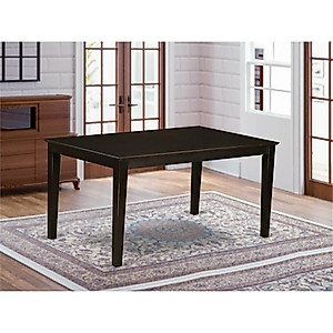 East West Furniture CAT-CAP-S Capri Modern Kitchen Table - a Rectangle Dining Table Top with Sturdy Legs, 36x60 Inch, Cappuccino