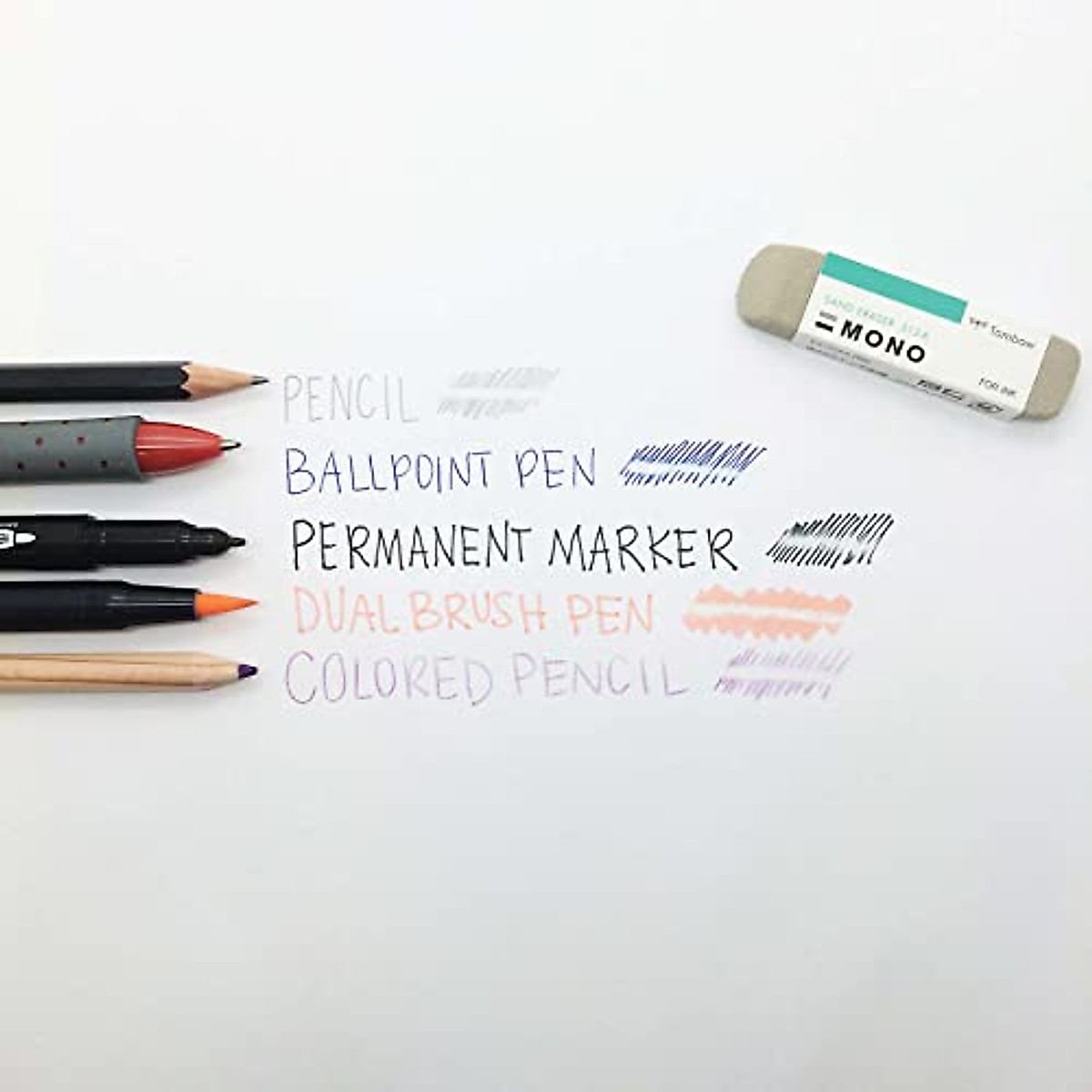 Tombow 67304 Mono Sand Eraser, 2-Pack. Silica Eraser Designed to Remove Colored Pencil and Ink Markings…