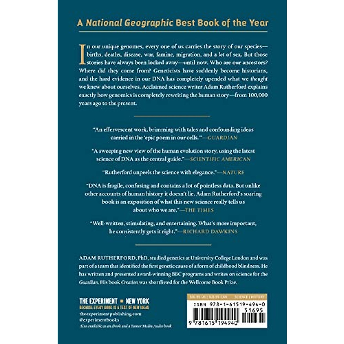 A Brief History of Everyone Who Ever Lived: The Human Story Retold Through Our Genes