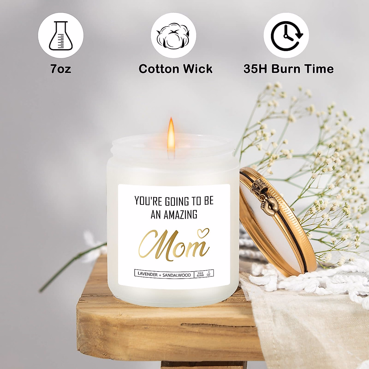 New Mom Gifts, Gifts for Pregnant Women, Gifts for New Mom, Best Gifts for Expecting Mom, Pregnancy Gifts for Expecting Mom, Mother to be Gifts, Handmade Natural Soy Wax Candle