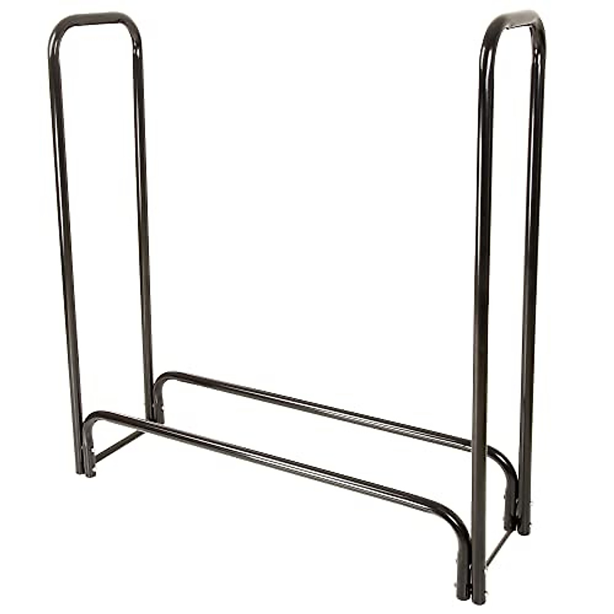 Pure Garden 4 Foot Firewood Log Rack, Black