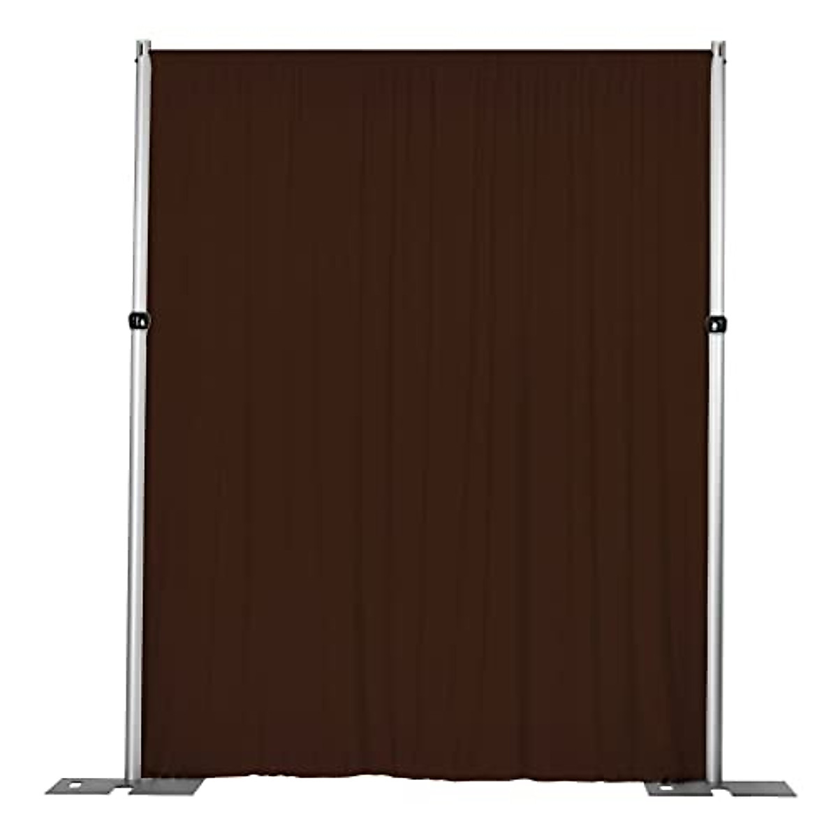 CVL Spandex 4-Way Stretch Photo Backdrop Drape Curtain w/4" Rod Pockets Stretchable&Lightweight 14Ft X 60"(1 Panel Only) Chocolate for Wedding, Trade Show, Party, Gift Opening Stage Backdrop Décor