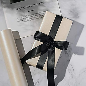 RUSPEPA Off White Matte Wrapping Paper-81.5 Sq Ft-Solid Color Pearly-lustre Paper Perfect for Wedding, Birthday, Christmas, Baby Shower -30Inch X 32.8Feet