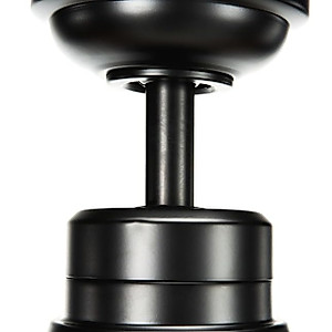 Kichler Lighting 56-in Satin Black with Antique Pewter Accents Downrod Mount Indoor Ceiling Fan with Remote (2-Blade)