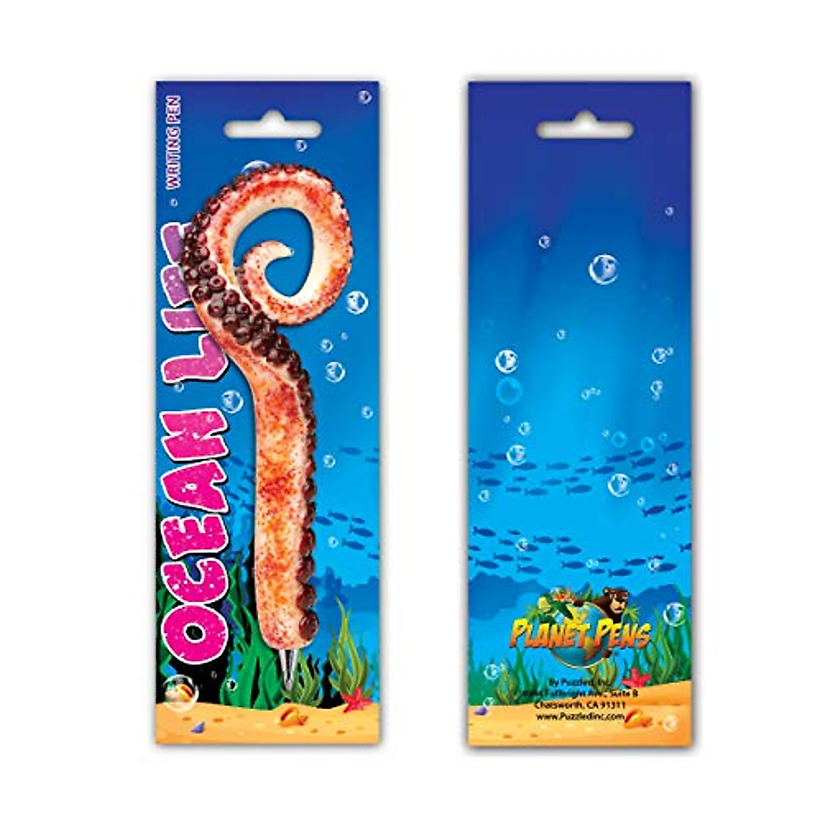 Planet Pens Octopus Tentacle Novelty Pen - Fun and Unique Kids and Adults Ballpoint Pen, Colorful Sea Life Writing Pen Instrument For School & Office Desk