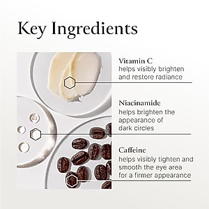 Bliss Rest Assured ™ Eye Cream with Vitamin C & Caffeine - 0.5 Fl Oz - Dark Circle Reducing & Depuffing Eye Cream - Clean - Vegan & Cruelty-Free