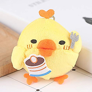 Mini Chick Plush Toy Stuffed Animal Toy Cute Little Chicken Pendant Doll for DIY Keychain Kids Birthday Gift Party Favor Bag Accessories (AMX2X06ATLUS)