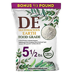EasyGoProducts Diatomaceous Earth - 100% Natural Food Grade - DE Fresh Water – 5.5 Pounds, (Model: EGP-DE-05)