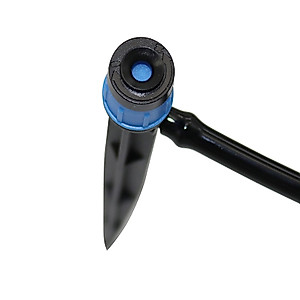 Lxcom Lighting 100 Pack Irrigation Drippers Micro Spray Adjustable Drip Emitters 360 Degree Full Circle Pattern Water Flow Irrigation Drippers System Parts Drip Irrigation for 4mm/7mm Tube